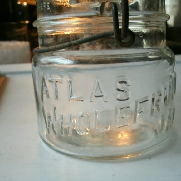 hazel atlas | Accents | Vintage Hazel Atlas Pint Canning Jar Bail Lid ...
